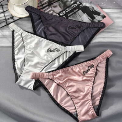 1/5 Pcs Lot Womens Sexy Satin String Bikinis Panties Silky Briefs ...