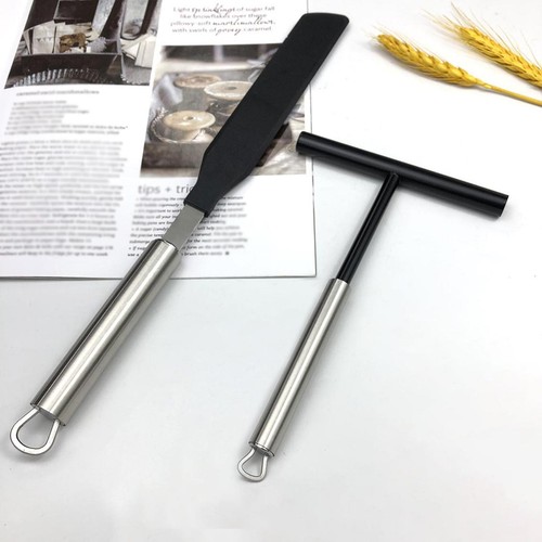 2x Steel Cookware Crepe Spreader Utensil for Kitchen Restaurant Dining ...