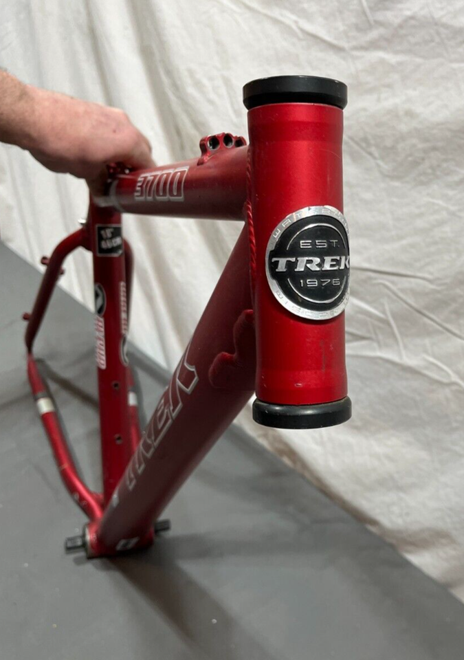 2007 Trek 3700 18" Alpha Custom Aluminum Mountain Bike Frame +BB Red ...