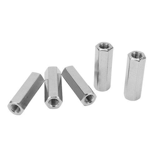 5Pcs Hex Coupling Nut M10x1.5 L55mm 304 Stainless Steel Hex Connection ...