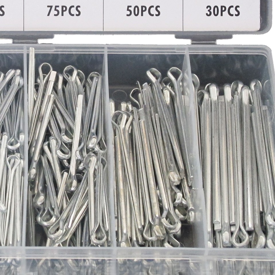 Split Pins. Cotter Pins 555 assorted castellated Nut Pins in a ...