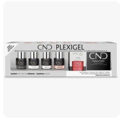 CND PLEXIGEL SYSTEM KIT- Brush in Bottle Gel Nail Enhancement System | eBay