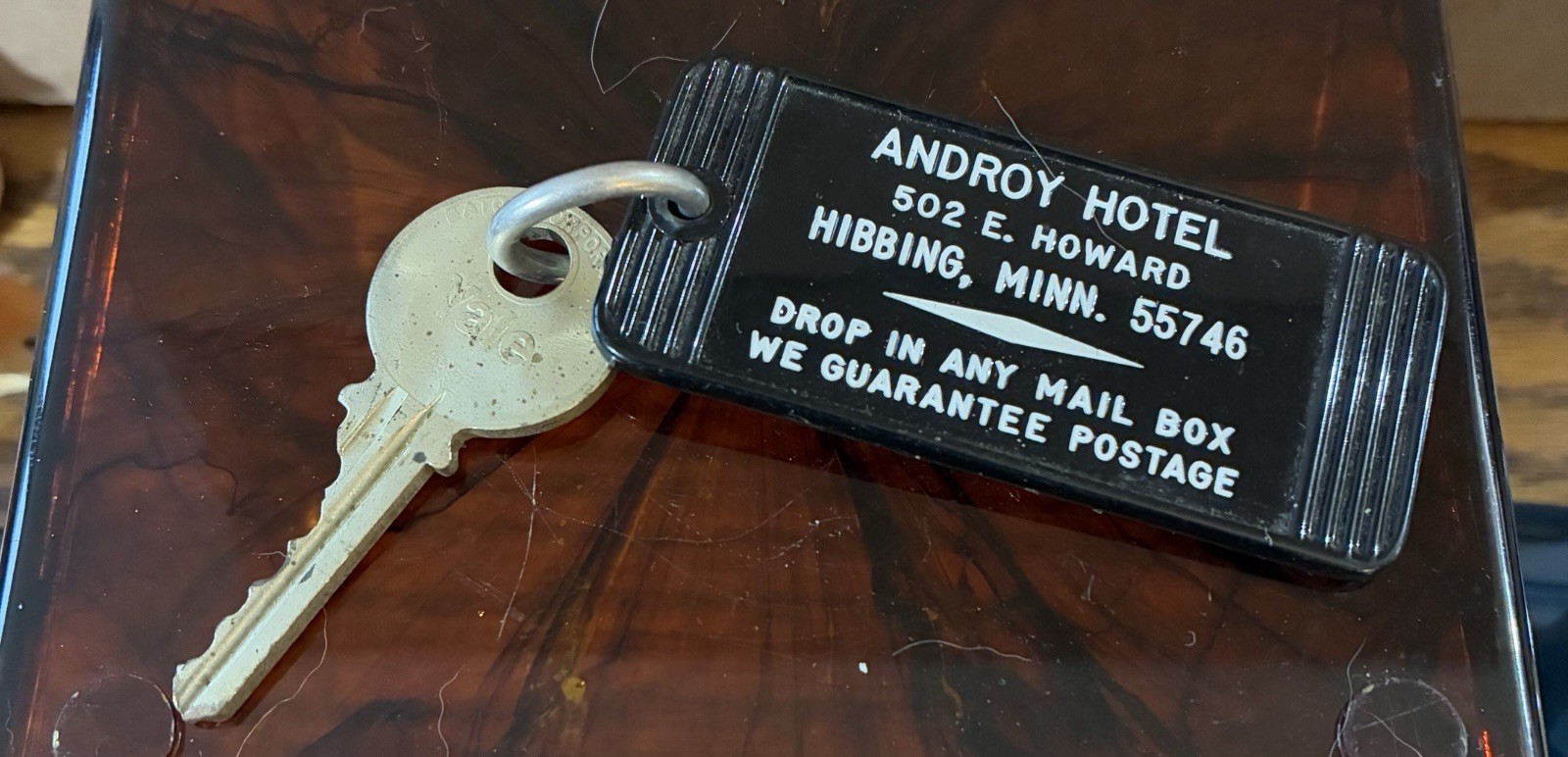 Vintage Androy Hotel Hibbing Minnesota Room Key Tag | eBay