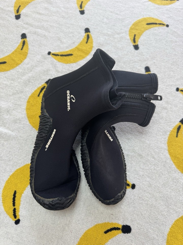 Oceanic Scuba Diving/Snorkeling Boots-Booties Side Zip Men Size 9-10 ...