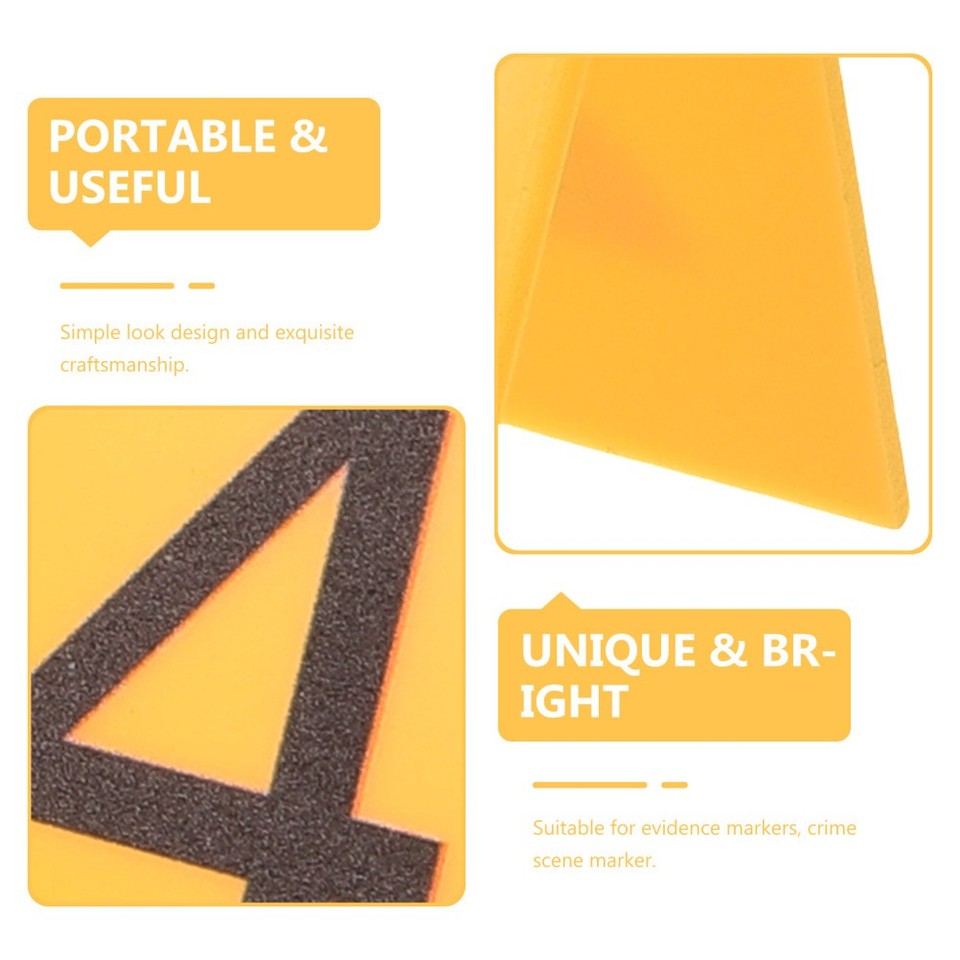 10 Pcs Table Number Signs Detective Evidence Decorations Crime Scene ...