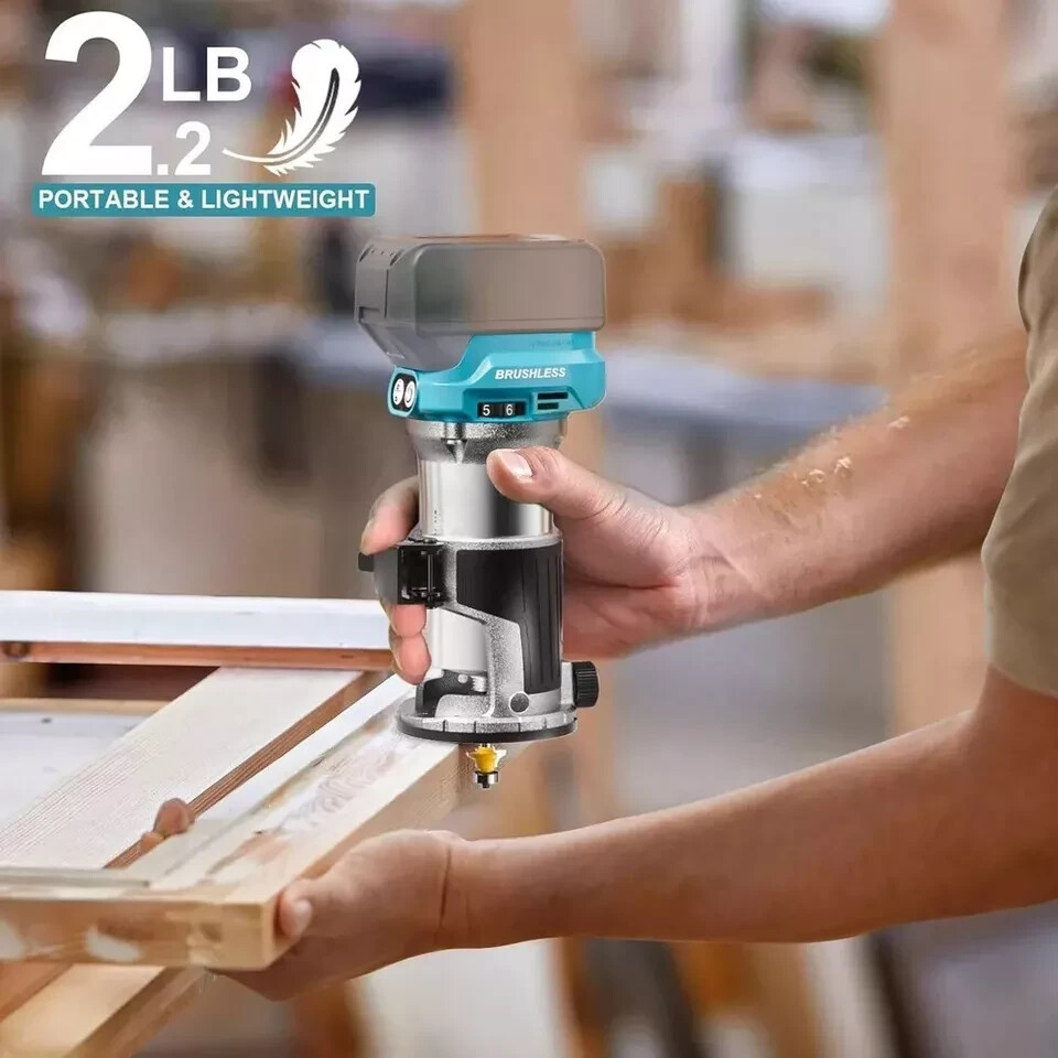 Cordless Compact Router for Makita 18V Battery (Bare Tool), 6 Variable ...