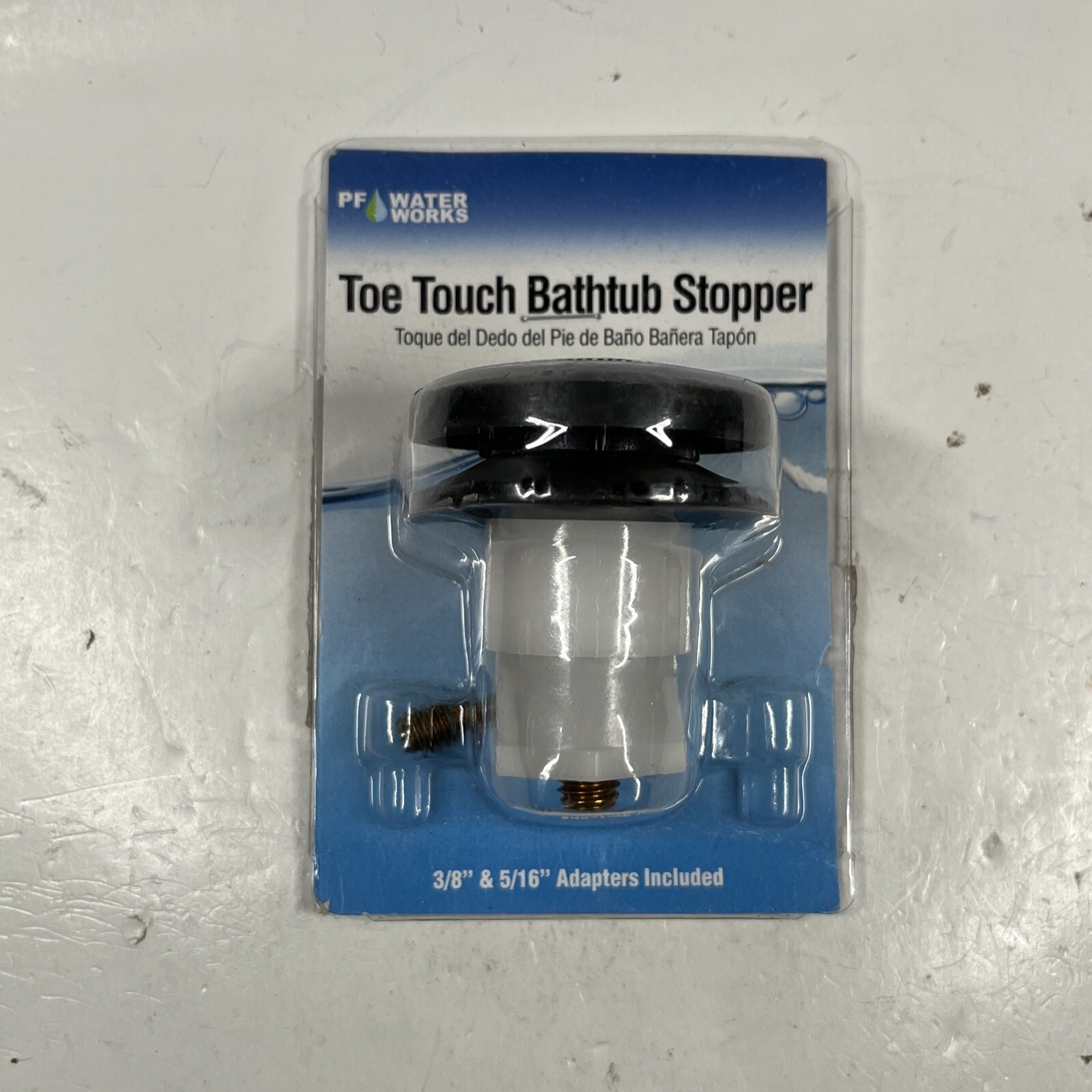 PF Waterworks Toe Touch Bath Tub/Bathtub Drain Stopper w/ 3/8" & 5/16 ...