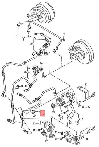 Genuine VW AUDI SKODA SEAT Golf Vacuum Pipe With Non-Return Valve ...