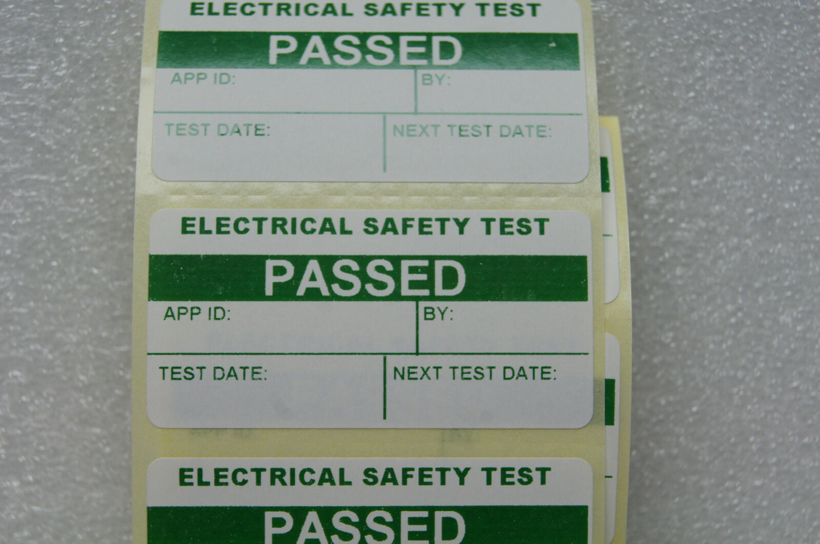 100 PAT Test Pass Stickers Label PASSED Portable Appliance Testing ...