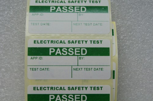 100 PAT Test Pass Stickers Label PASSED Portable Appliance Testing ...