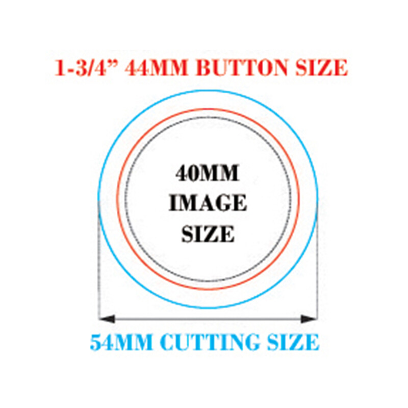 Various Sizes 100 Sets/Pack DIY Pin Badge Button Parts Supplies for Pro ...