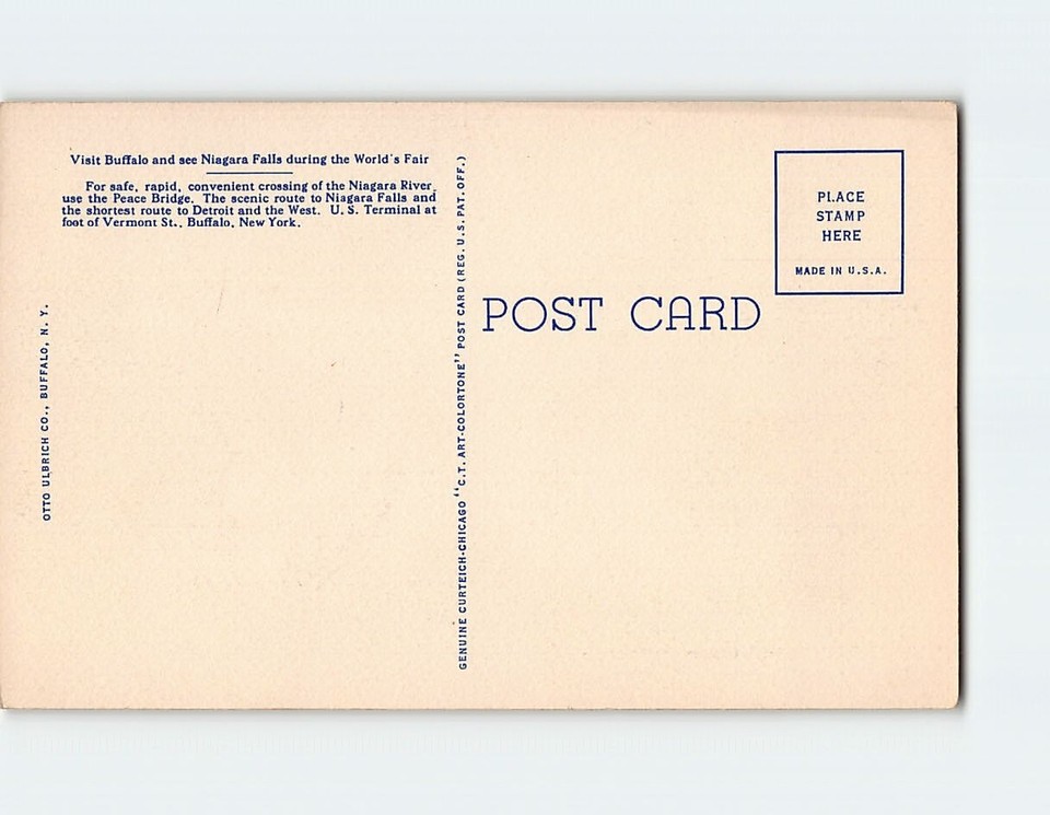 Postcard Peace Bridge Crossing Niagara River | eBay