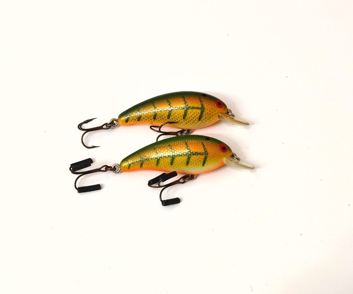 (2) Bomber Model A 3A Screw Tail Crankbaits Screwtail Fishing Lures Lot ...