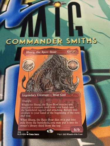1x Ilharg, the Raze-Boar Borderless Etched FOIL Secret Lair MTG NM Near ...