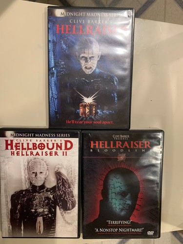 3 Hellraiser DVD Lot Bloodline Hellbound II Clive Baker INFERNO Madness ...