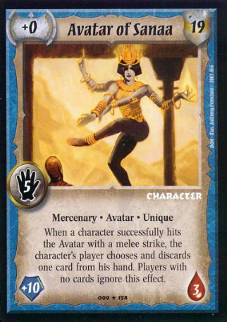 Warlord CCG Saga of the Storm Merc AVATAR OF SANAA | eBay