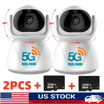 2x YIIOT App 5G Wifi IP Security Camera Smart Night Vision Outdoor ...