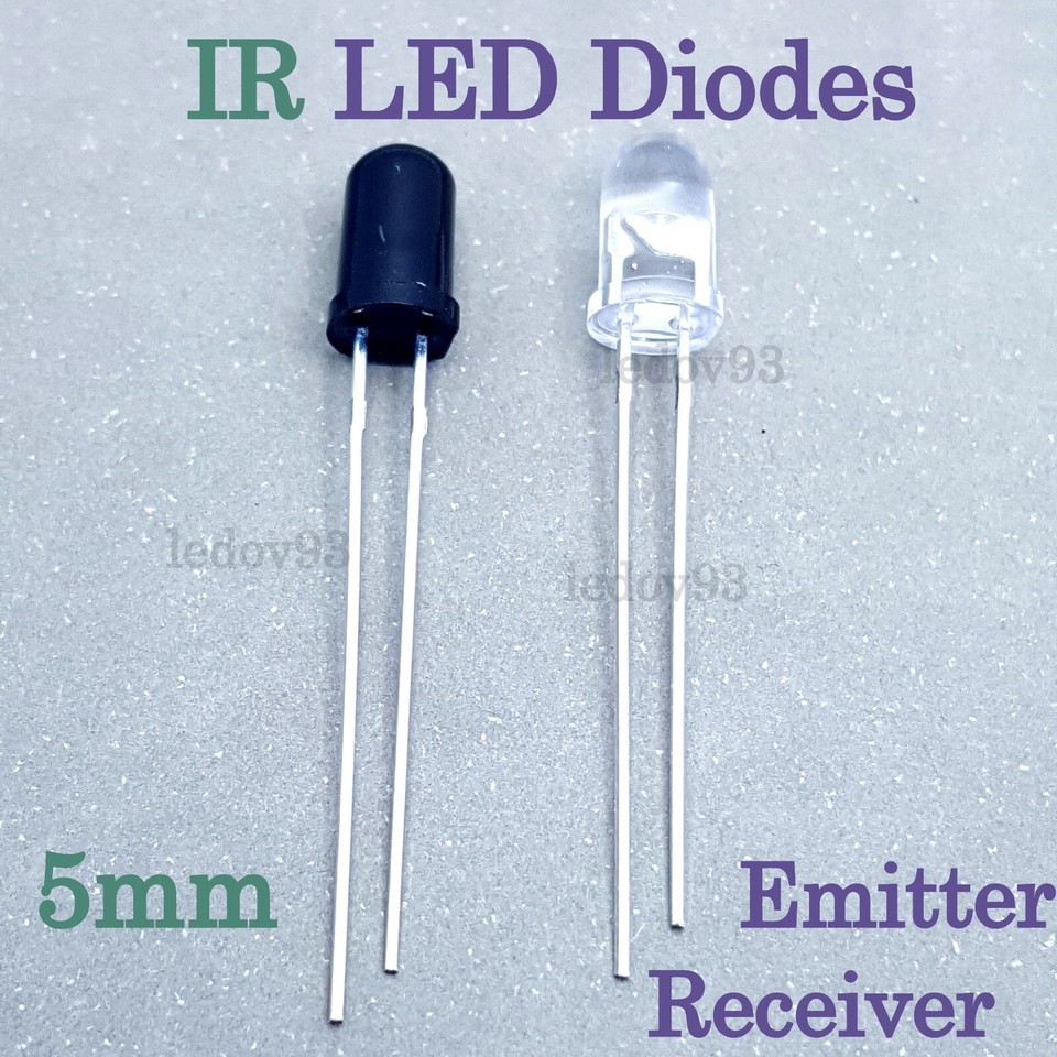 5mm IR LED Diodes Infrared Emitter/Receiver Remote Control TV Infrared ...
