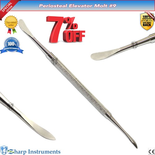 Molt 9 Periosteal Elevator Dental Surgical Implant Instrument Stainless ...