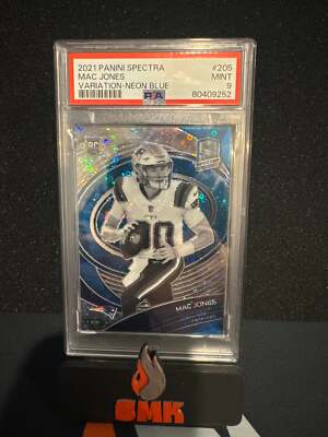 2021 Spectra Variation Neon Blue /60 Mac Jones PSA 9 | eBay