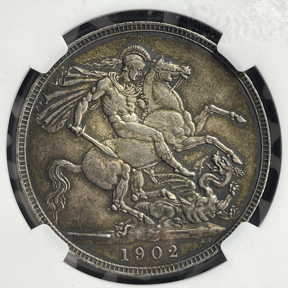 1902 Great Britain 1 Crown NGC AU58 Lot#G643 Large Silver Coin! | eBay