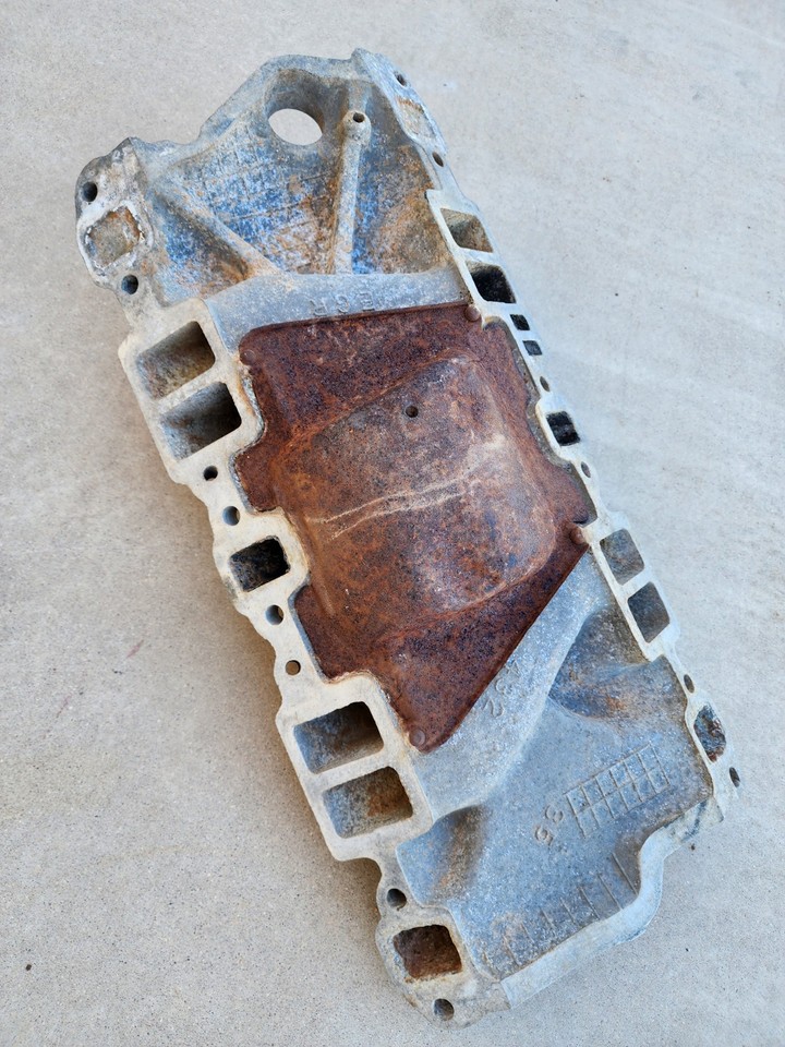 SBC Aluminum Chevrolet V8 Motor OEM Engine Intake Manifold 8 Cyl Chevy ...