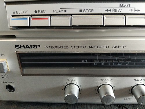 Sharp Stacker system, Cassette Deck, Stereo Tuner, Amplifier, Turntable ...