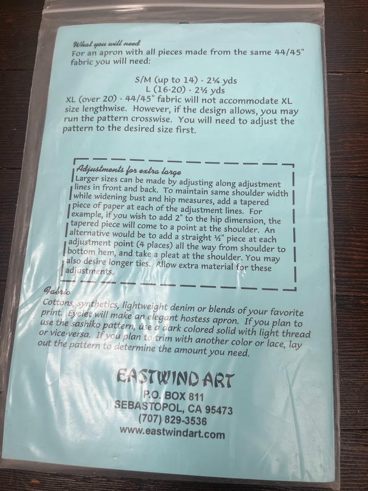 Kappogi Traditional Japanese Mama-San Apron 105 Sewing Pattern Vintage ...