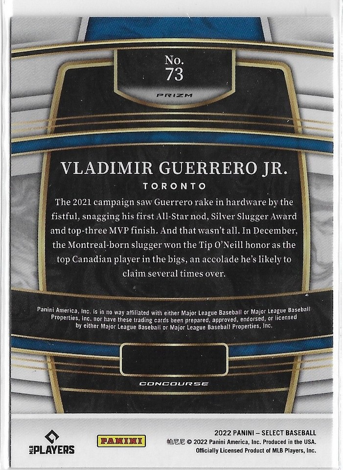 2022 Select Scope Prizm #73 — Vladimir Guerrero Jr., Toronto Blue Jays ...