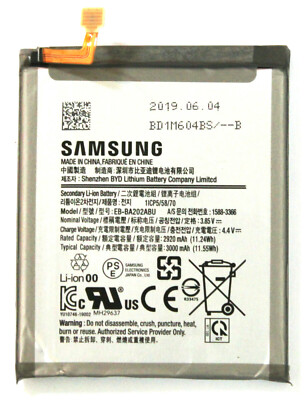 OEM AT&T SAMSUNG GALAXY A10E SM-A102U BATTERY EB-BA202ABU 3000mAh 3.85V ...