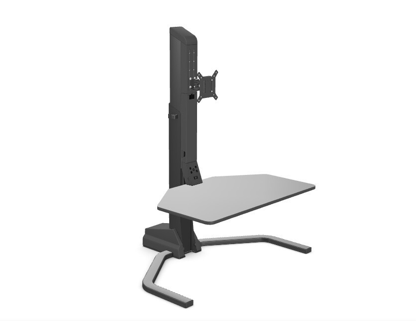 Electric Motorised Monitor Standing Desk Converter | 50kg Load Sit ...