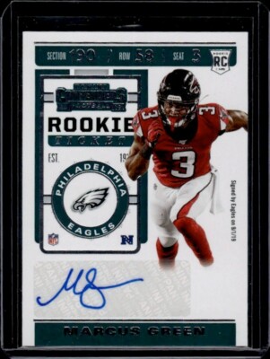 Marcus Green 2019 Panini Contenders Rookie Auto #250 Philadelphia ...