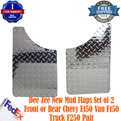New Front or Rear Mud Flaps Dee Zee Set of 2 For Chevy E150 Van F150 ...