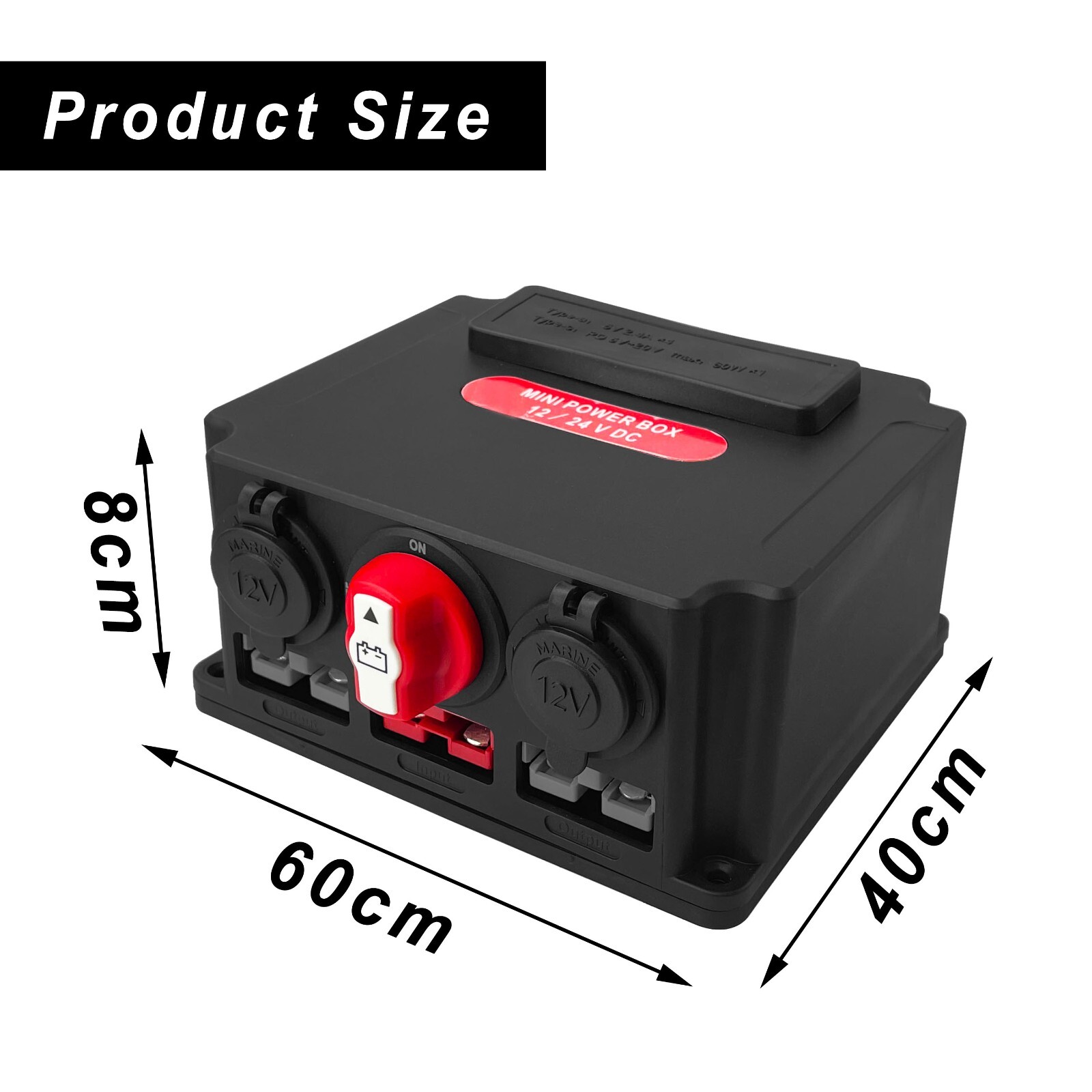 12V/24V DC Mini Power Distribution Control Box USB Switch Panel for ...