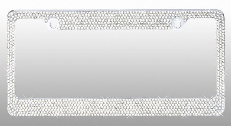 Ice Crystal Bling License Plate Frame - Clear - Ships Worldwide & FREE ...