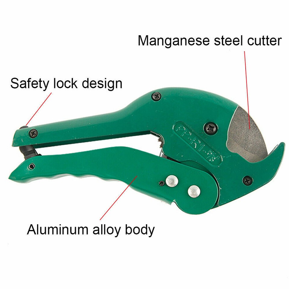 Heavy Duty PVC Pipe Cutter Tubing Tube Cutter 1-5/8" (42mm) Ratchet ...