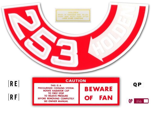 Engine Decal Kit Holden HQ "253 Holden" | eBay