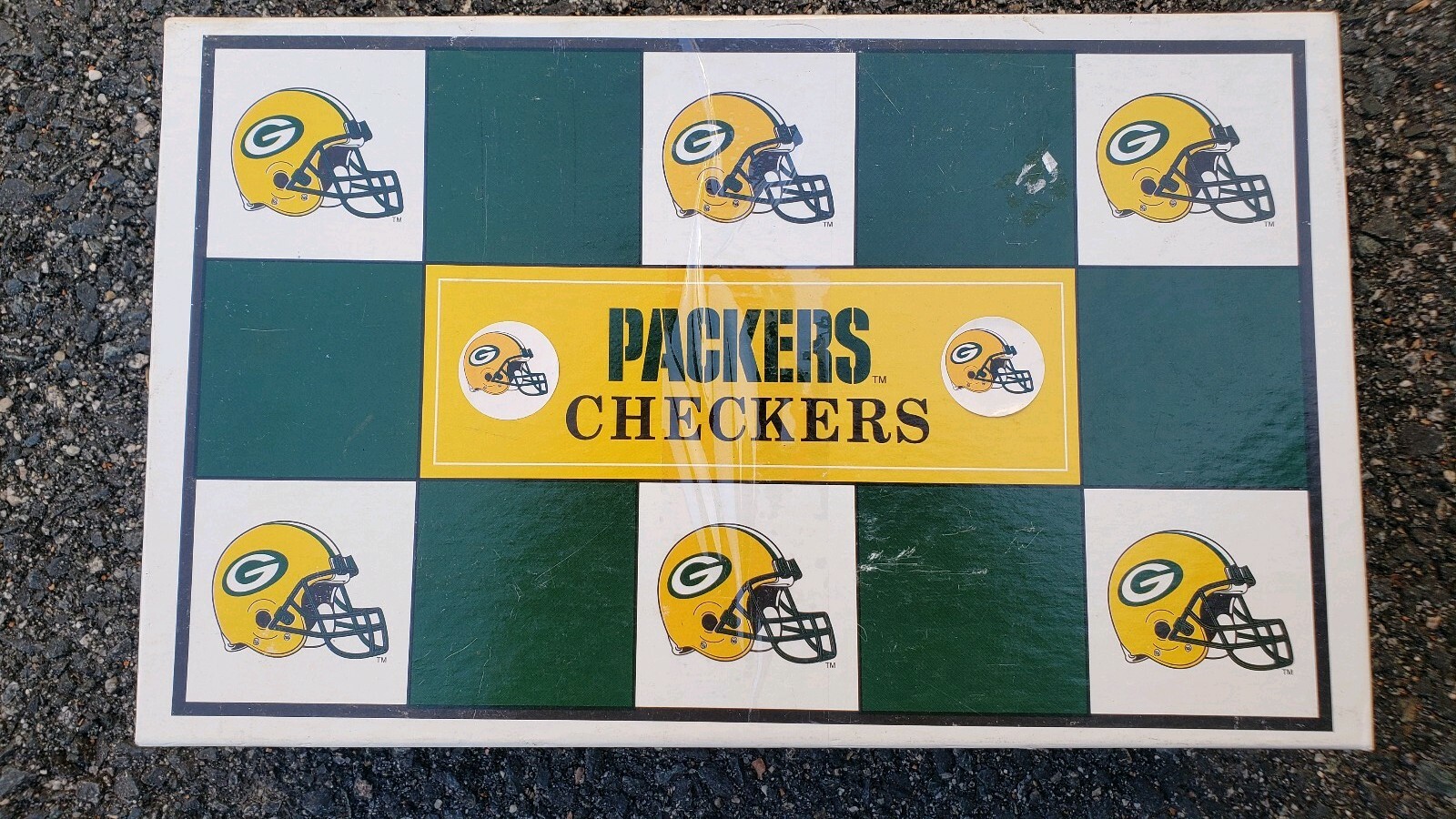 Green Bay Packers Vs. Chicago Bears 1993 NFL Team Checkers Helmet Board ...