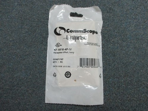 NEW Commscope Uniprise KF-MFM-4P-IV 4 Port Voice & Data Keystone ...