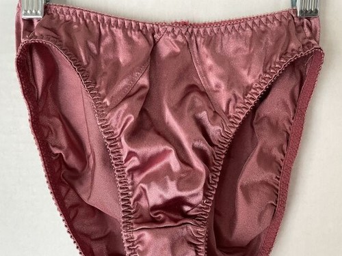 Vintage Second Skin Silky Shiny Hi-Cut Panties Mauve NO SIZE TAG | eBay
