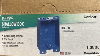 Carlon 25 Pcs. B108R-UPC Single Gang Shallow 1-1/4" Deep Old Work Boxes ...