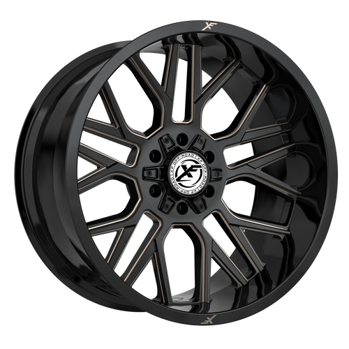 20x10 XF Off-Road XF-235 Black Bronze Milled Wheels 5x5/5x5.5 (-24mm ...