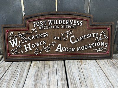 Handmade Fort Wilderness Sign 19”x8”, Disney Campground Sign, Reception ...