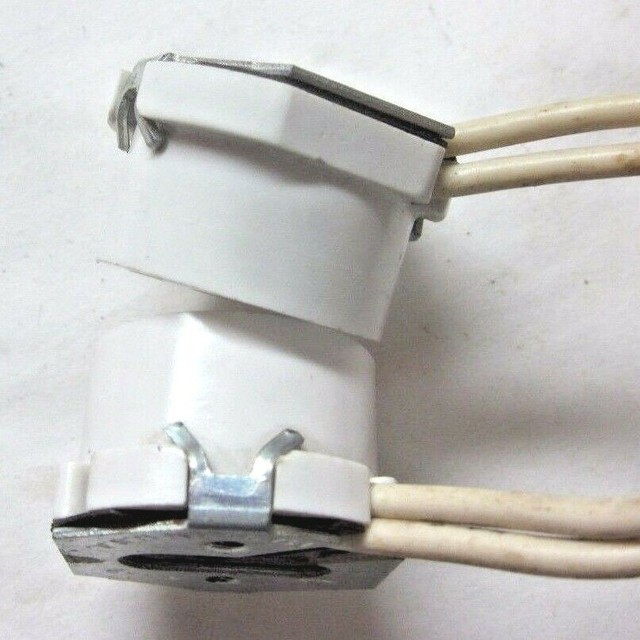 Bryant 4569 USA 2 Lamp Holder Sockets 600 Volt 660 Watt W/ Wires ...