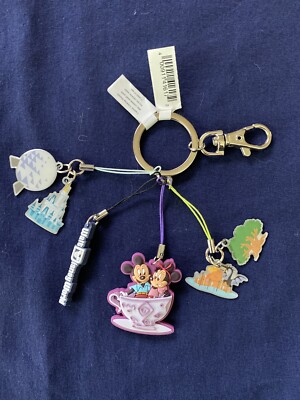 Disney Mirrored Epcot Castle Animal Kingdom Tea Cup WDW Keychain Ring ...