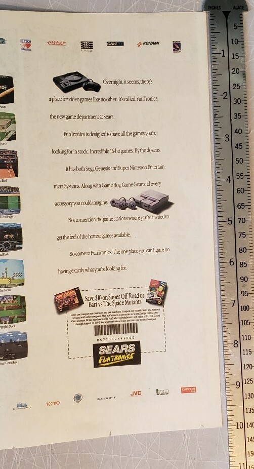 Sears Funtronics Super Nintendo And Sega RARE Advertisement | eBay