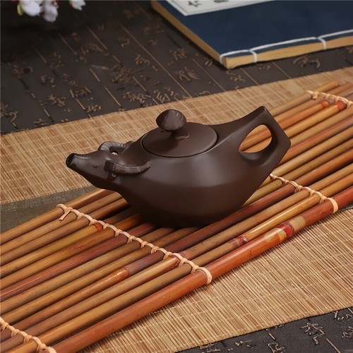 130Ml China Yixing Purple Sand Clay Pottery Teapot Cattle Design Clay ...