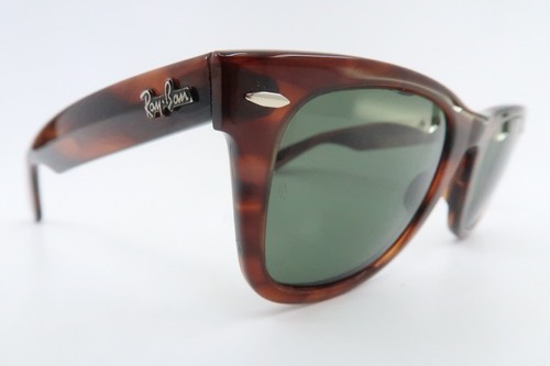 Vintage B&L Ray Ban WAYFARER sunglasses 50-24 made in the USA ETCHED BL ...