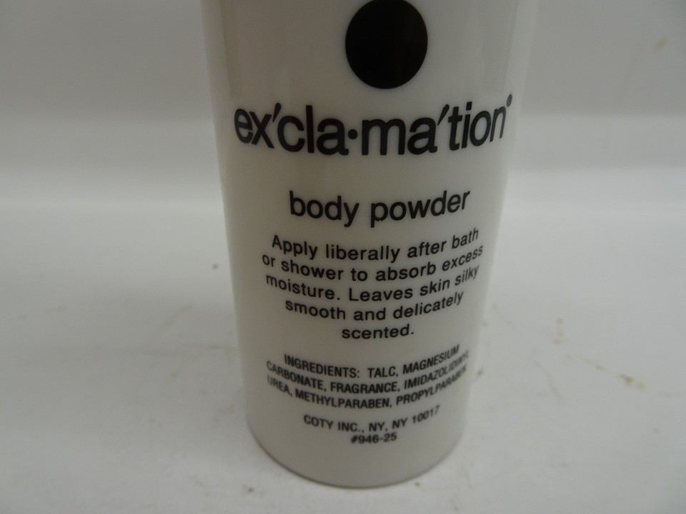 EXCLAMATION BODY POWDER BY COTY 3.7 OZ NO BOX | eBay