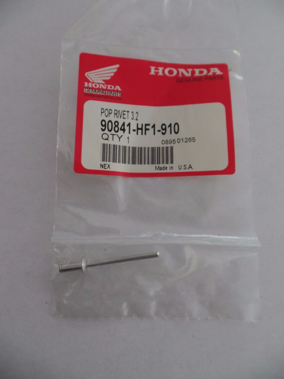 NOS HONDA RIVET 3.2 (QTY 5) TRX 200 300 400 250 450 450 500 92-05 90841 ...